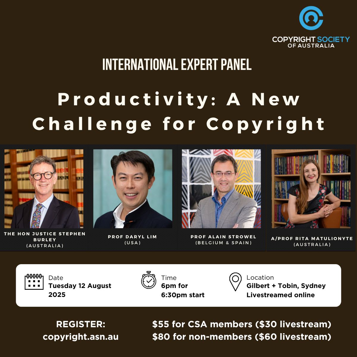 Australian Copyright Society Event on AI, Productivity, and Copyright ...